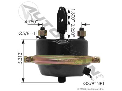 179.SC24XLW225 | Brake Service Chamber | Type 24 | Long Stroke