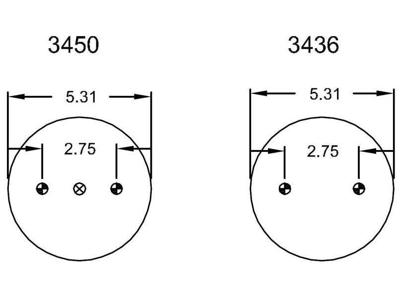 W01-358-3400 | Firestone Airide Air Spring | Double Convoluted | 224