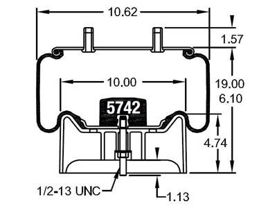 W01-358-8091 | Firestone Airide Air Spring | 1T19FC-6