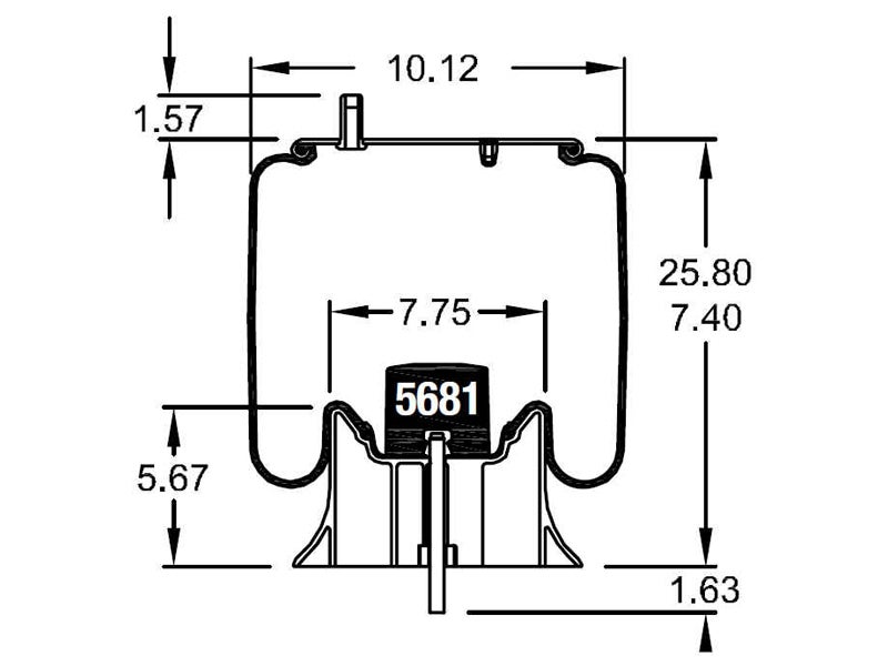 W01-358-8746 | Firestone Airide Air Spring | 1T17B-11