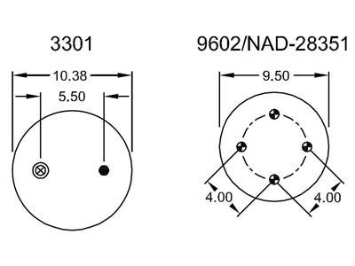 W01-358-8752 | Firestone Airide Air Spring | 1T17B-5