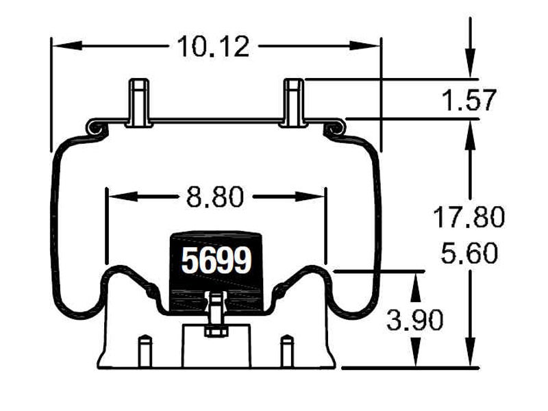 W01-358-8753 | Firestone Airide Air Spring | 1T17B-5