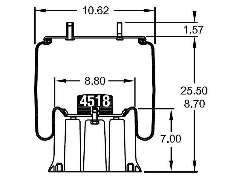 W01-358-8781 | Firestone Airide Air Spring | 1T19F-9