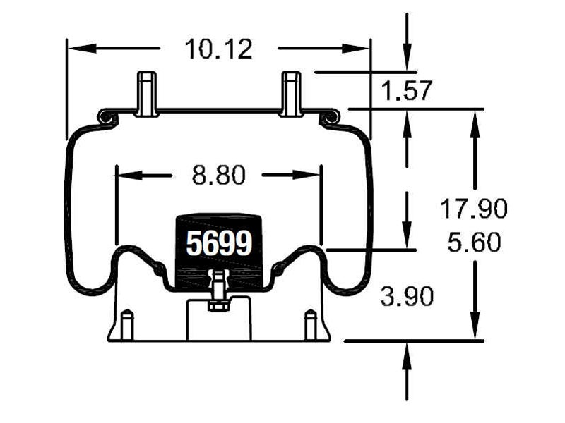 W01-358-8782 | Firestone Airide Air Spring | 1T17B-5