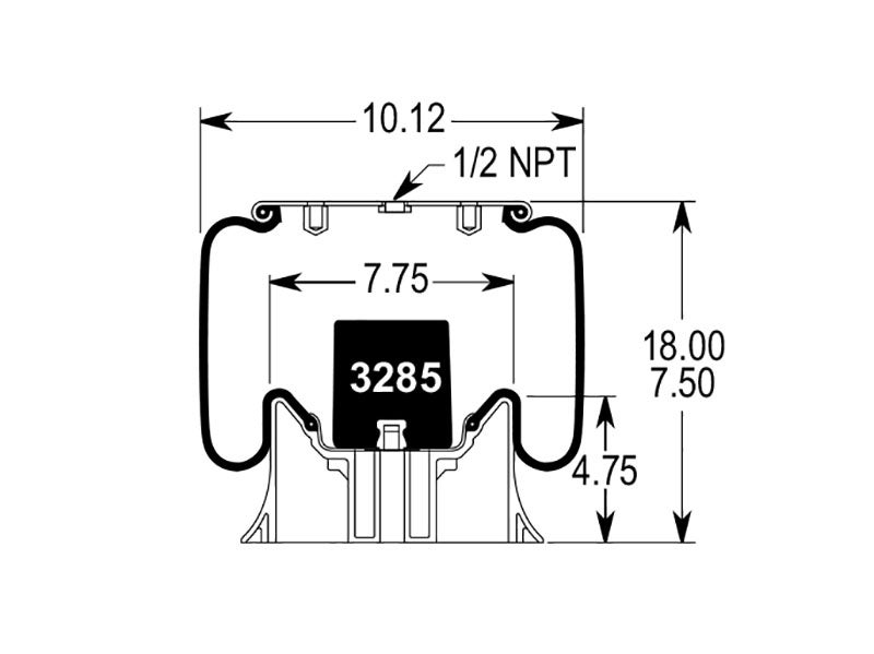 W01-358-9069 | Firestone Airide Air Spring | 1T15M-4