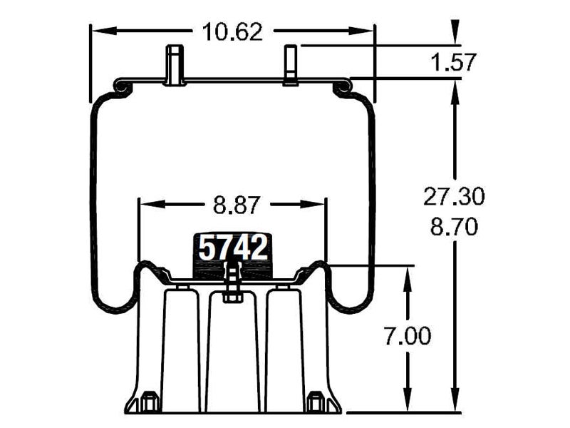 W01-358-9122 | Firestone Airide Air Spring | 1T19L-11