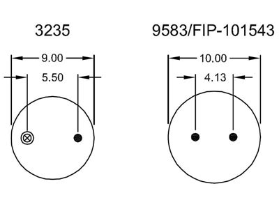 W01-358-9223 | Firestone Airide Air Spring | 1T15M-6