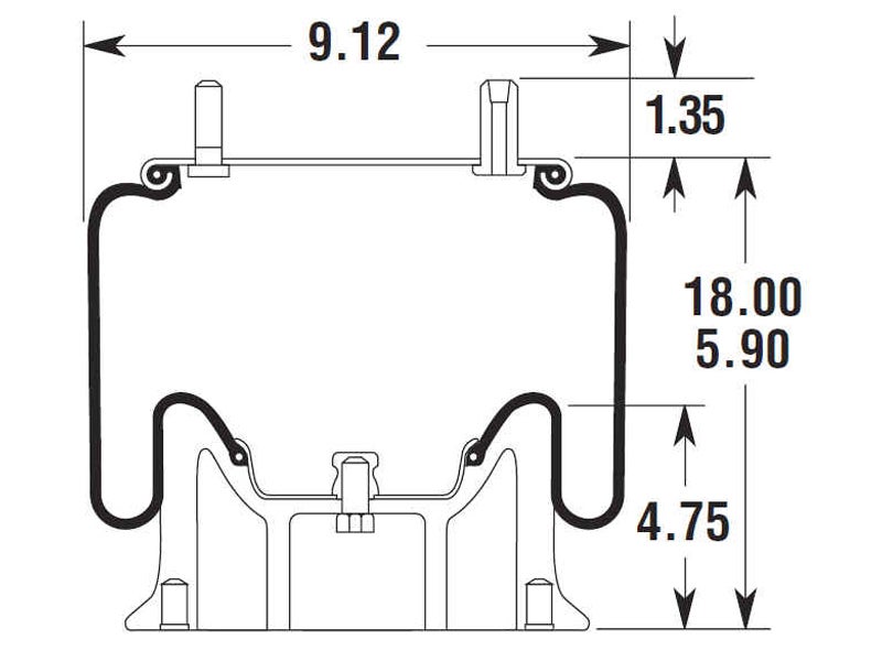 W01-W35-9385 | Firestone Airide Air Spring - Bus | 1T15L-4X
