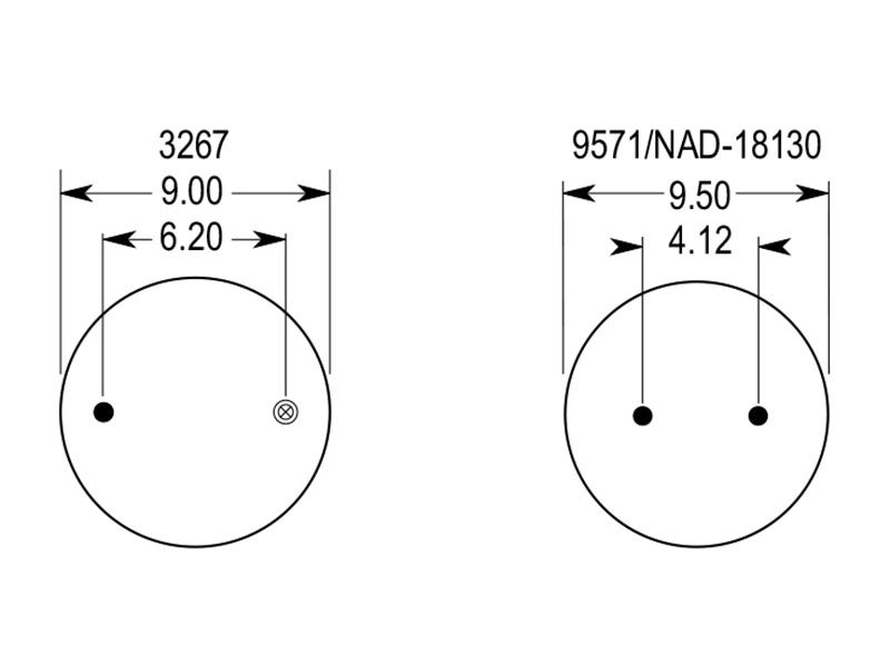 W01-358-9422 | Firestone Airide Air Spring | 1T15L-1.5