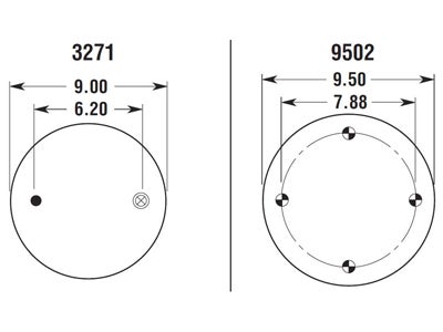 W01-W35-9465 | Firestone Airide Air Spring - Bus | 1T15L-4X