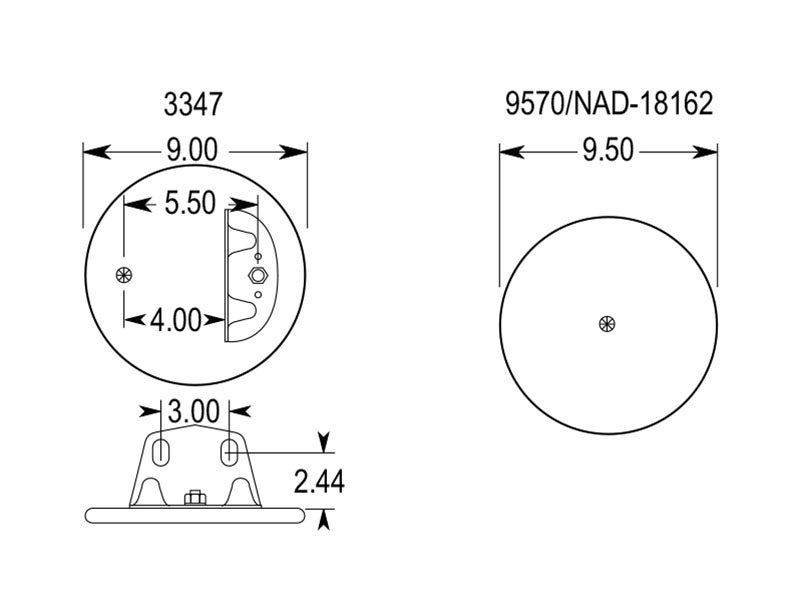 W01-358-9584 | Firestone Airide Air Spring | 1T15L-1.5