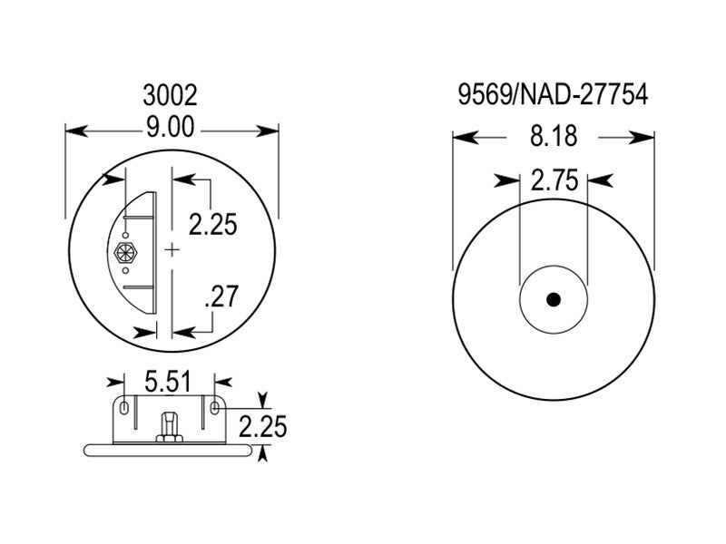 W01-358-9622 | Firestone Airide Air Spring | 1T15LA-(-1) & 1T15KW-(-1)