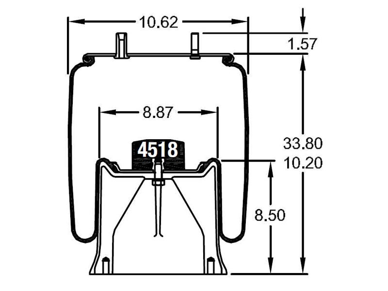 W01-358-9896 | Firestone Airide Air Spring | 1T19F-16