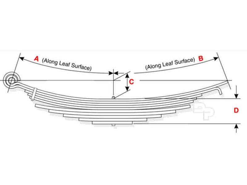 46-1319HD Freightliner, Sterling Leaf Spring | 8 Leaves | A16-16338-000