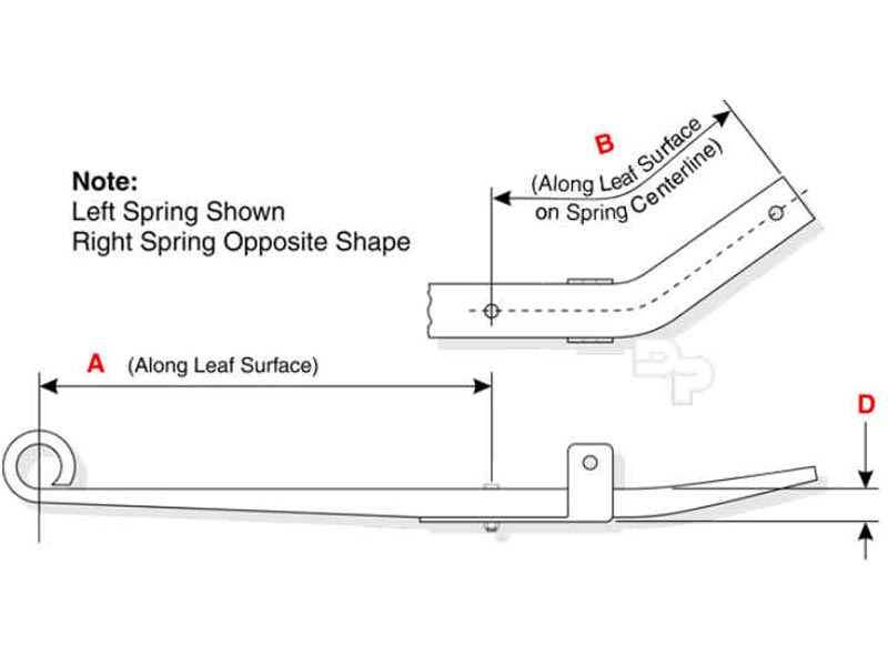 46-1345 Freightliner, Sterling Leaf Spring | 1 Leaf | A16-16413-000
