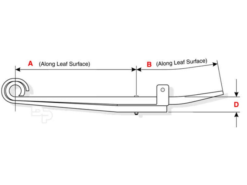 46-1351 Freightliner, Sterling Leaf Spring | 2 Leaves | A16-16414-001
