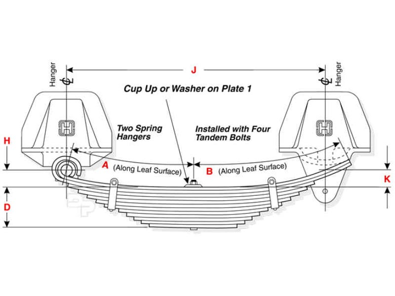 50-141 Hendrickson Leaf Spring | 12 Leaves | 07977
