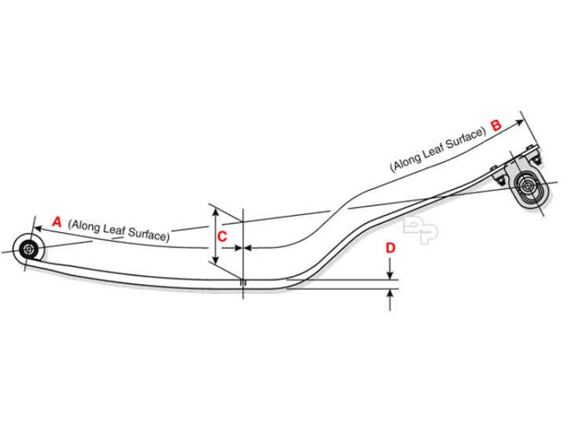50-238 Hendrickson OEM Trailer Leaf Spring | 1 Leaf | 66420-000