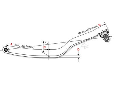 50-238 Hendrickson OEM Trailer Leaf Spring | 1 Leaf | 66420-000