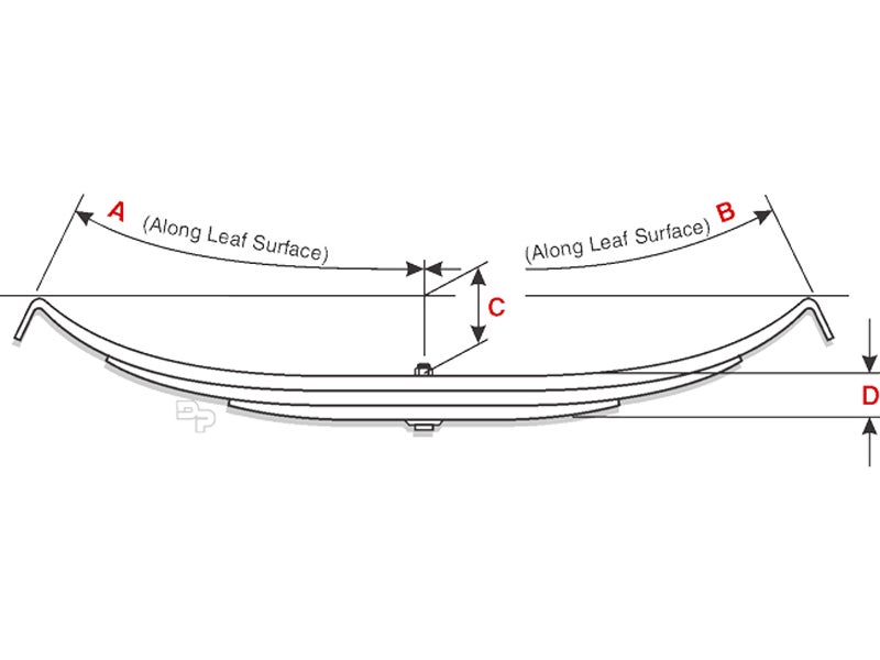 TRA-084 Fruehauf Trailer Spring | 1 Leaf | UCD008315-001