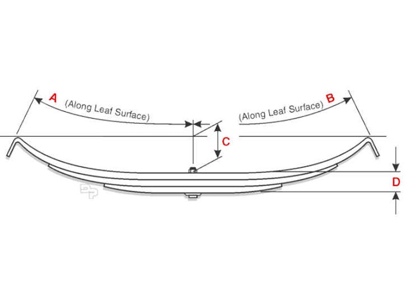 TRA2727 Binkley, Cush Trailer Leaf Spring | 3 Leaves | SP0355