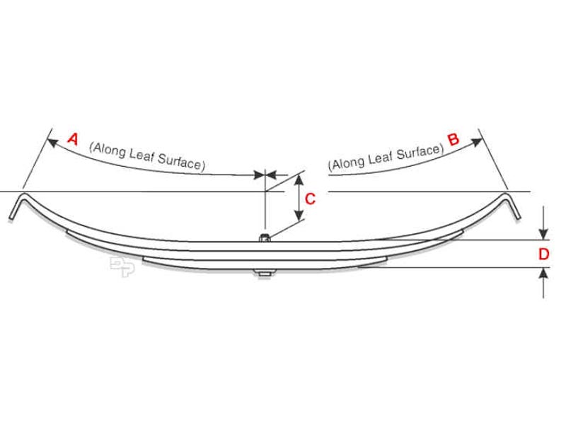 TRA-3341 Reyco Trailer Spring | 3 Leaves | 0693-00