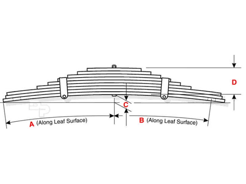 TRA-2750 Hutch, Cush Leaf Spring | 3 Leaves | 16710-01
