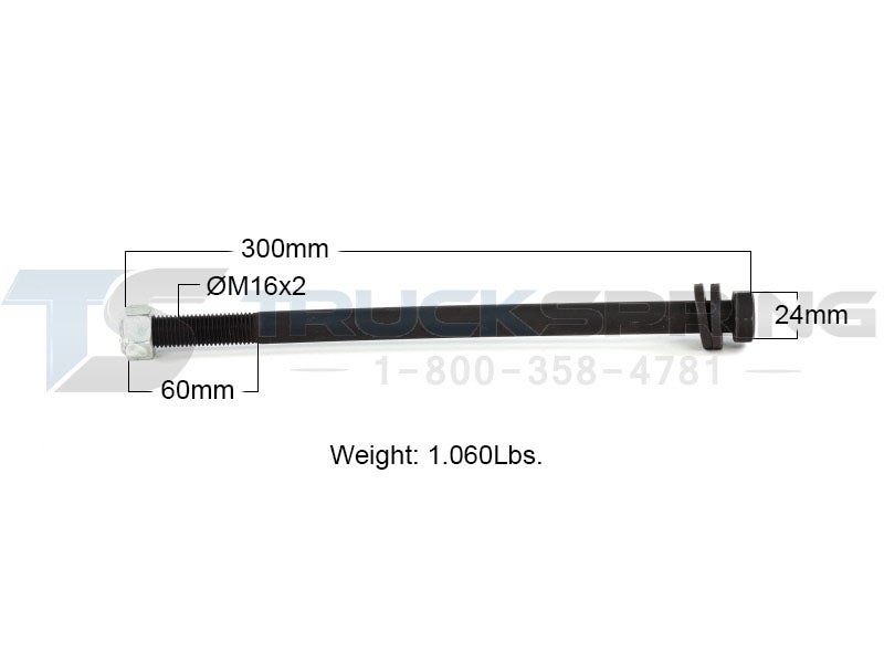 M5233 | Kenworth Bolt | 16-2 x 300mm