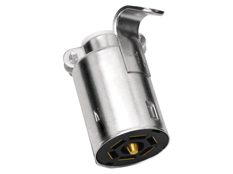 7-Way Round Flat Pin Electrical Connector - Trailer End - Metal 118031