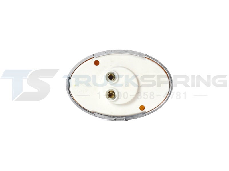 3 inch Amber Oval LED Marker Lamp with Chrome Bezel, VSM3005A