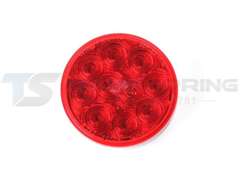 Red 10 Diode 4 inch Round Sealed LED Stop / Tail / Turn lamps with ...
