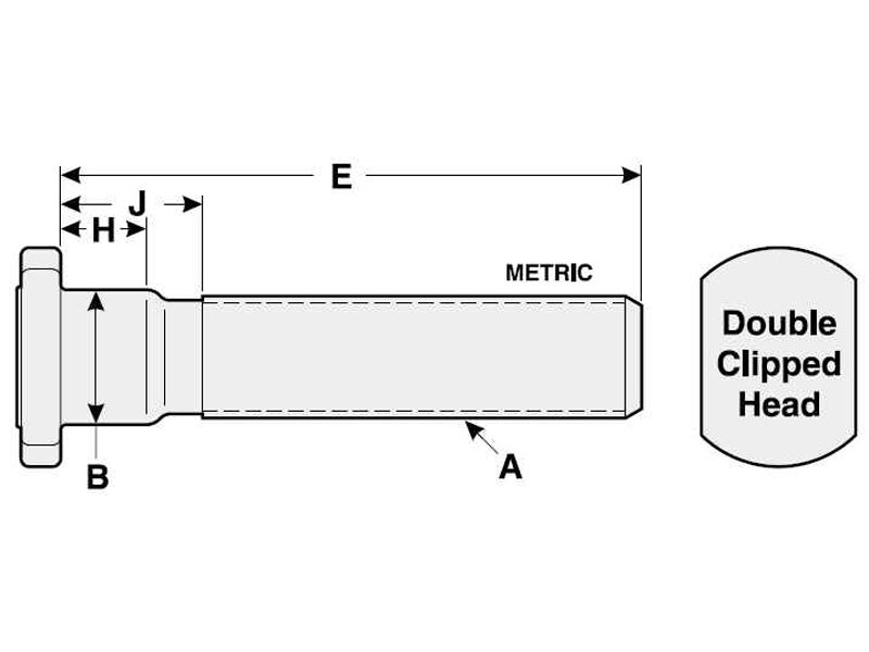 Wheel Stud 13-1563, M22-1.5 x 4.81 (122 mm) long