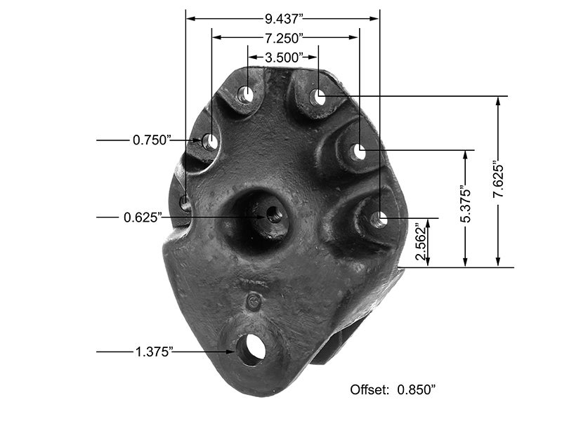 31124-001L | Hendrickson Leaf Spring Hanger | Offset