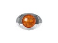 3005A | 3 inch Amber Oval LED Marker Lamp with Chrome Bezel