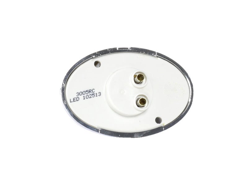 3 inch Red Oval LED Marker Lamp with Clear Lens and Chrome Bezel, VSM3005RC