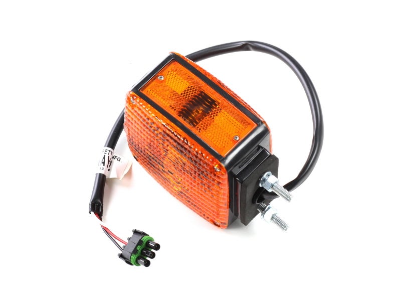 Square Front Turn Signal with Amber Lenses and Black Finish - Mack ...