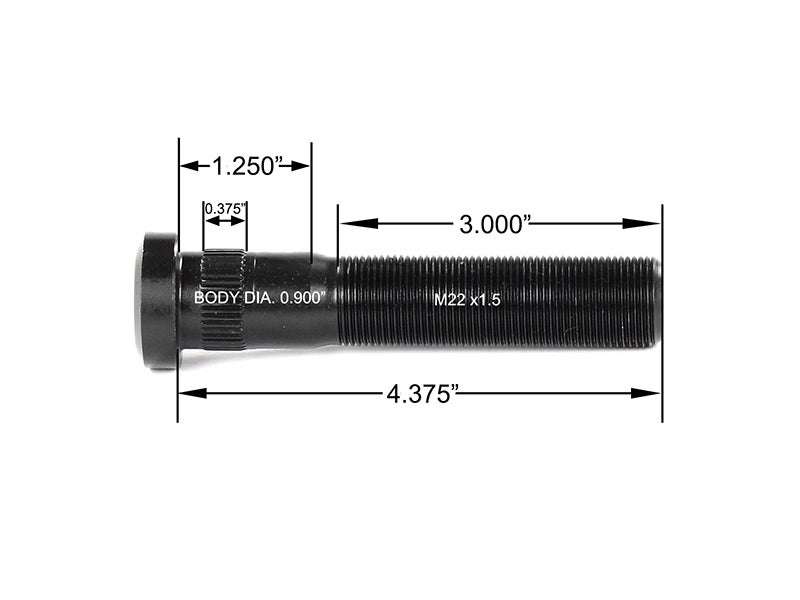 13-1582 | Wheel Stud | M22-1.5 x 4.43 (112.5 mm) Long